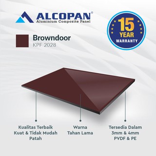 Jual ACP Alcopan Brown Door PE Indoor 3mm Aluminium Composite Panel ...
