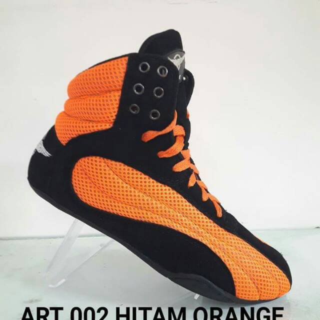 Jual Sepatu Fitnes atau GYM dan Squat ART 002 Warna Orange Hitam ...