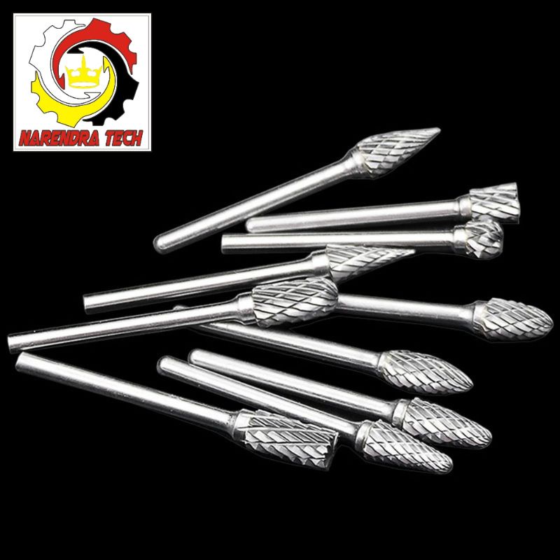 Jual Mata bor cuner mata bor porting rotary burr gagang 3mm | Shopee ...