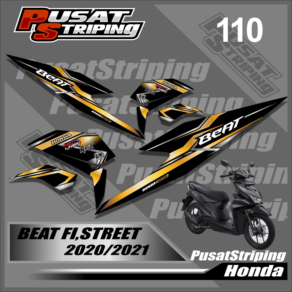 Jual 110-Sticker Striping Beat Fi New 2020 / CBS / ISS / Deluxe ...