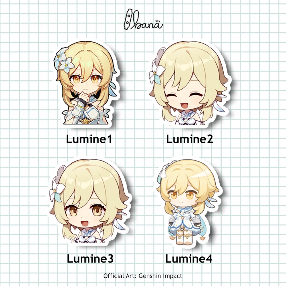 Jual Stiker Genshin Impact LUMINE Sticker Vinyl Waterproof Bijian ...
