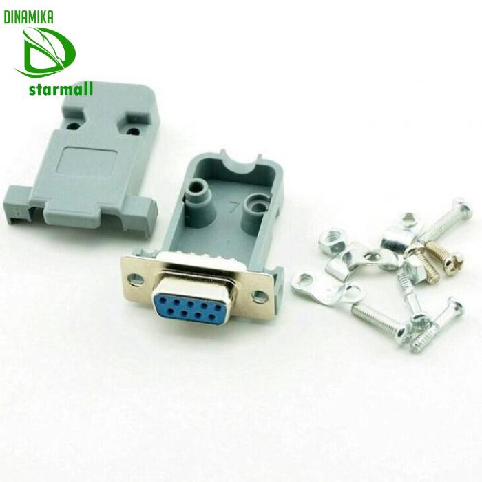 Jual Db9 Female + Cover Connectors 9 Pin Female Rs232 Socket Rs232 ...