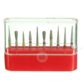 Alice dental bur set diamond high speed burs gigi merah kuning ...