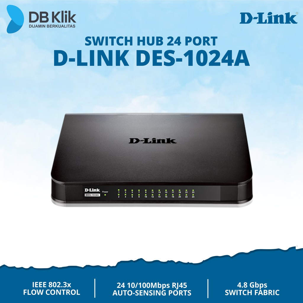 Jual Switch Hub D-Link DLink 24 Port DES 1024A"ORIGINAL" | Shopee Indonesia