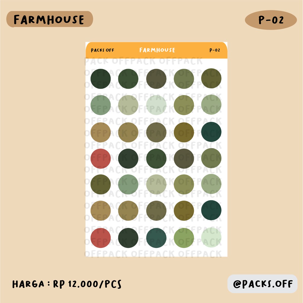 Jual P-02 Stiker Farmhouse|Packs Off | Shopee Indonesia