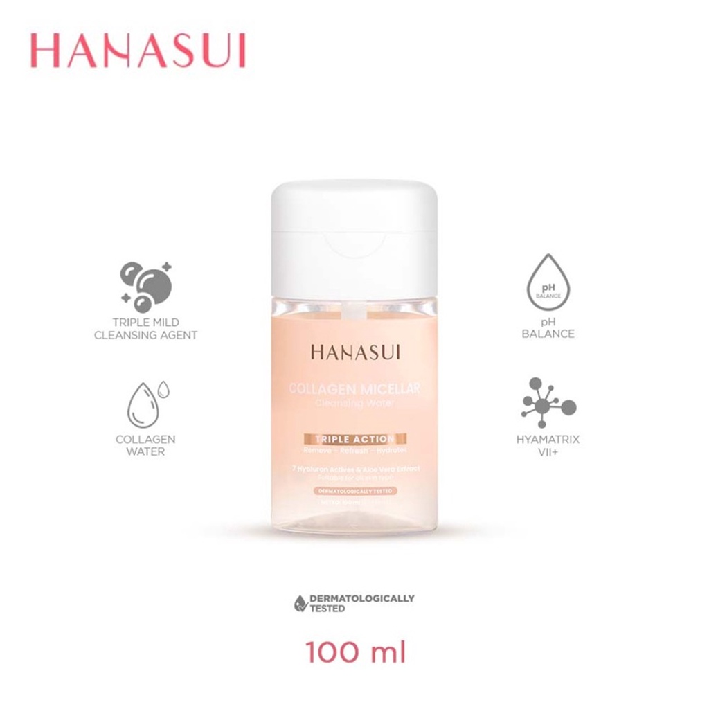 Jual Hanasui Collagen Micellar Cleansing Water 100 mL | Shopee Indonesia