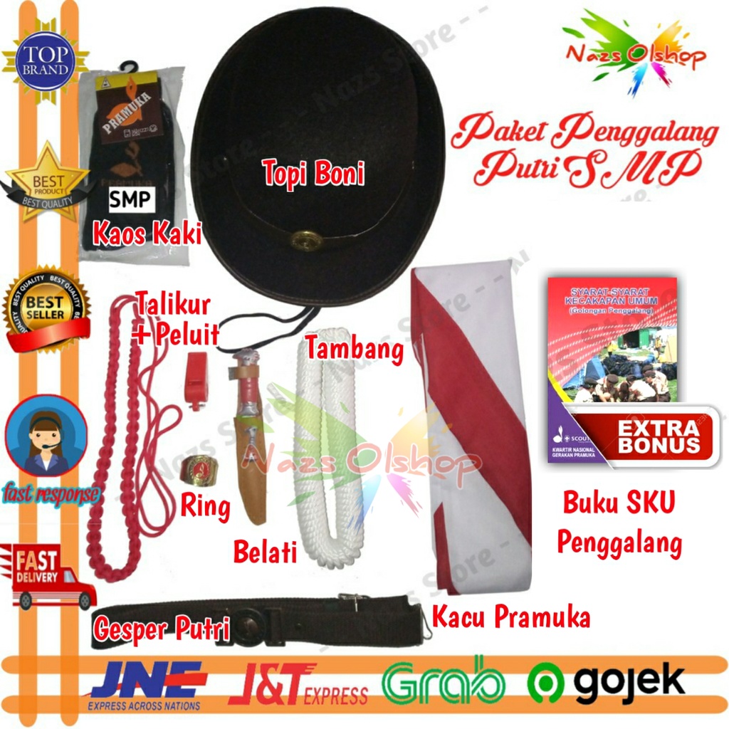 Jual Paket Atribut Perlengkapan Pramuka Penggalang Putri Tingkat SMP Indonesia|Shopee Indonesia