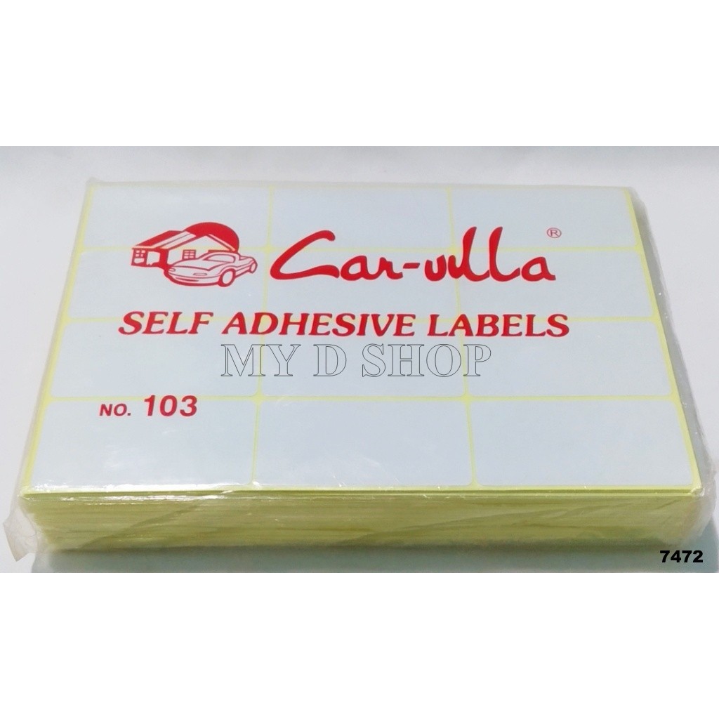 Jual KERTAS LABEL / STIKER LABEL HARGA CARVILLA POLOS 103 Indonesia ...