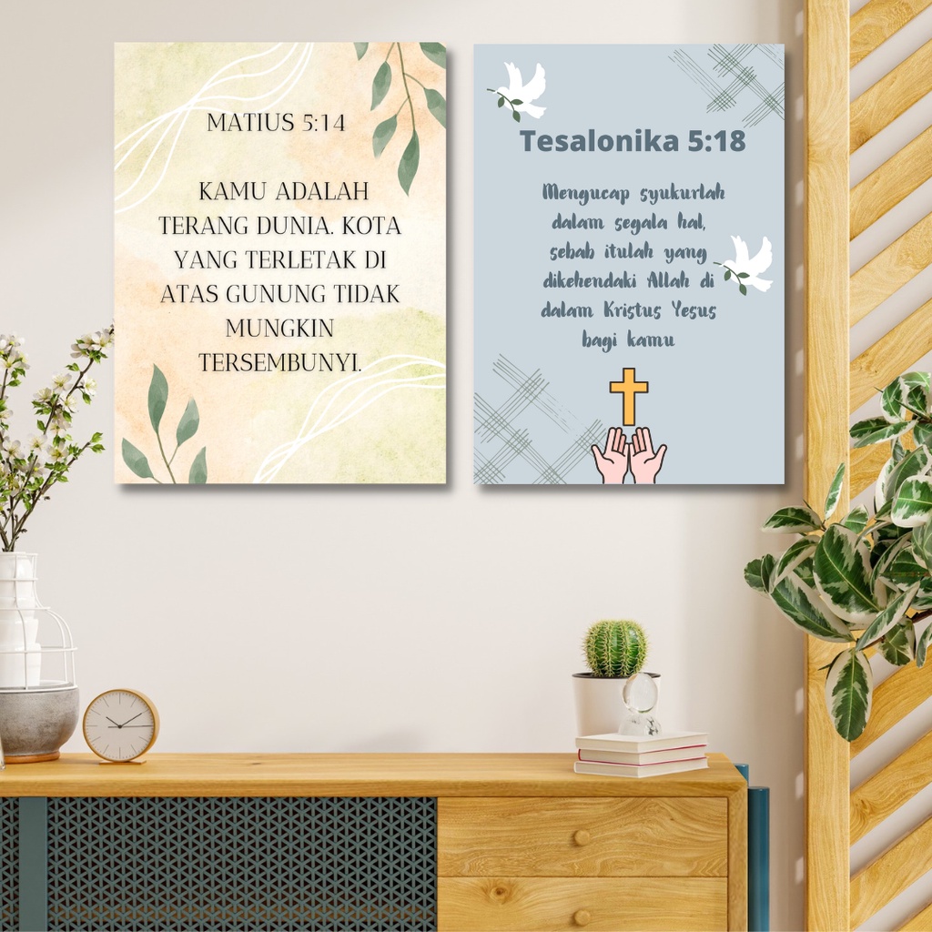 Jual Poster Kristen / Wall Decor Rohani / Hiasan ayat Alkitab | Shopee ...