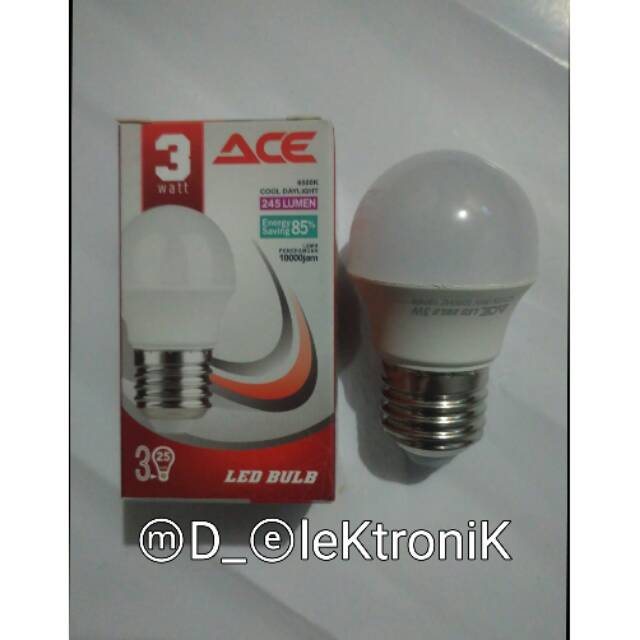 Jual Lampu LED ACE Bulb 3 watt | Shopee Indonesia