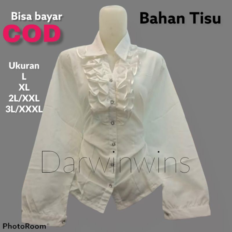 Jual ⭐⭐⭐⭐⭐ (tisu rumbai K) HEM PUTIH KERJA/KEMEJA KERJA RAMPEL/HEM ...