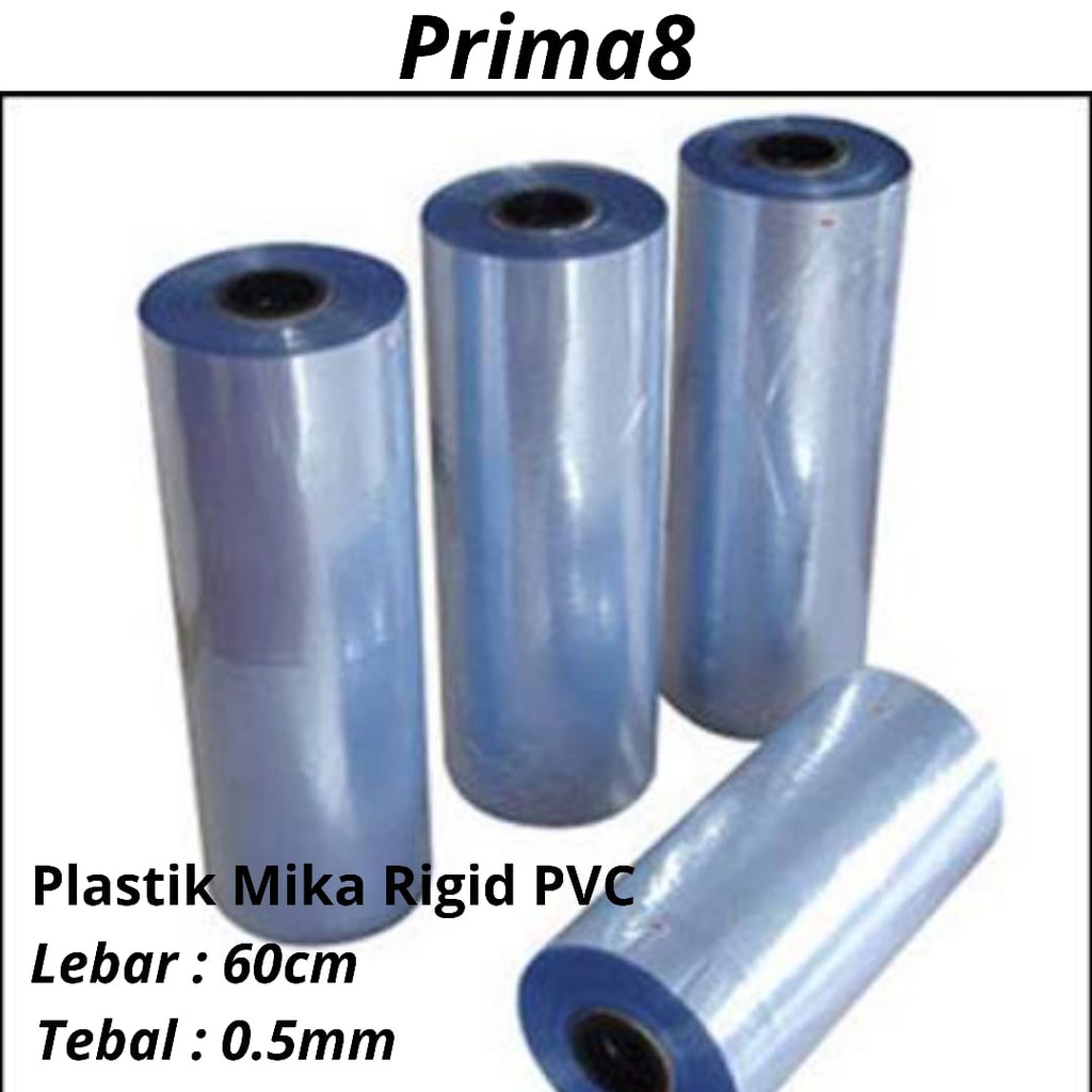 Plastik Mika PVC Rigid Kaku Clear Bening Tebal 050 0,50 0.5mm Lebar ...