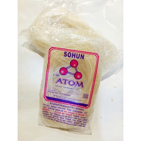 Jual mie sohun cap atom 350 gr - mie suun / soun / mie bakso Indonesia ...