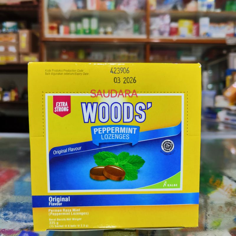 Jual Woods Lozenges Peppermint Box isi 15 sachet | Shopee Indonesia