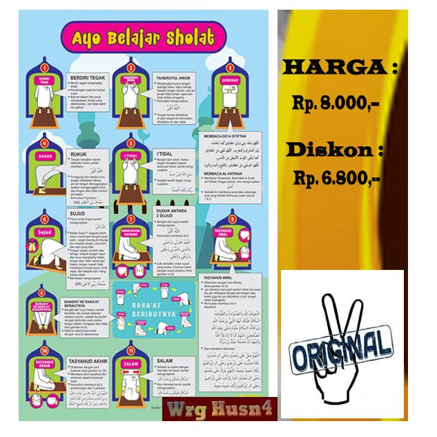 Jual Poster Ayo Belajar Sholat Indonesia|Shopee Indonesia
