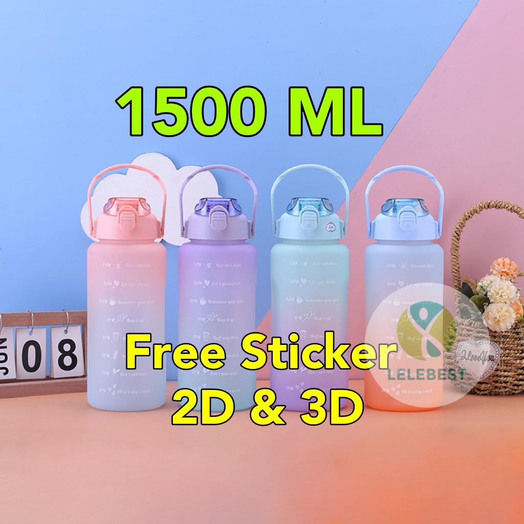 Jual Botol Minum 1500 ML Botol Minum Viral Botol Pelangi Botol Minum ...