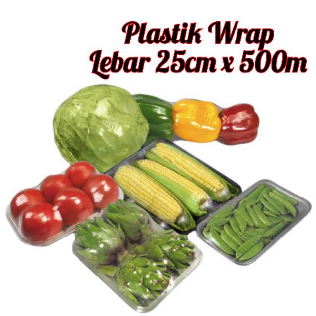 Jual Plastik Wrap Lebar 25 cm Pembungkus Buah Buahan Sayur Sayuran ...