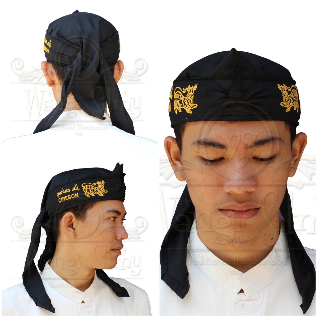 Jual Blangkon Sunda Makuta Wangsa Bordir Macan Ali Lambang Kerajaan ...