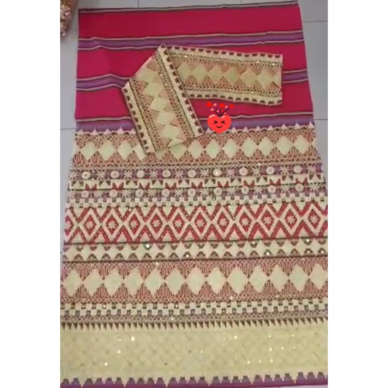 Jual benang asli mas kristal tapis lampung kain tenun sulam tangan ...