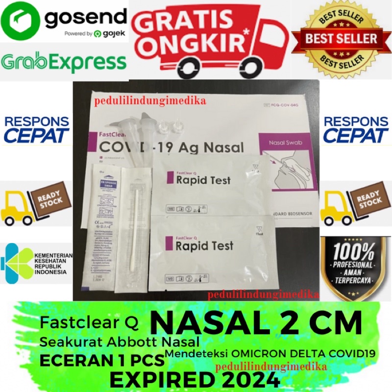 Jual Biosensor Fastclear Q NASAL Antigen Swab (ECER) Indonesia|Shopee ...