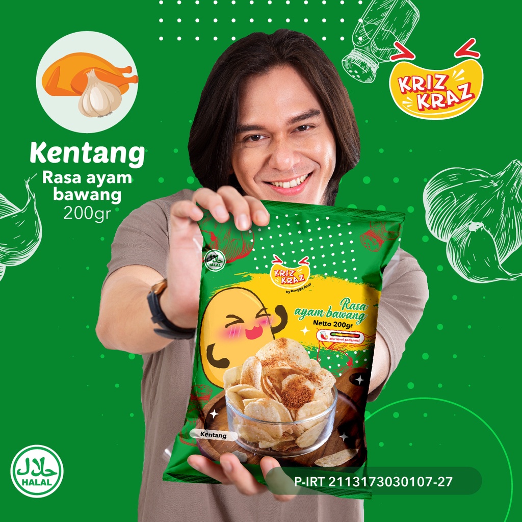 Jual Keripik kentang ayam bawang / kripik / camilan cemilan snack ...