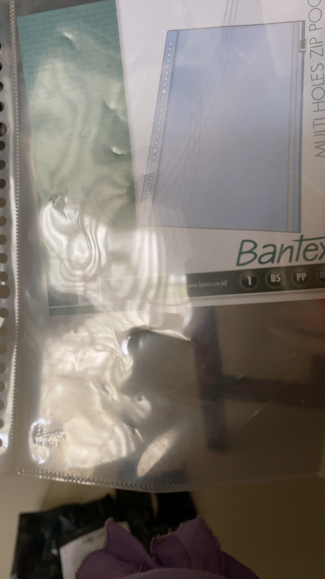 map plastik zipper pocket bantex binder loose leaf B5 - multiholes zip ...