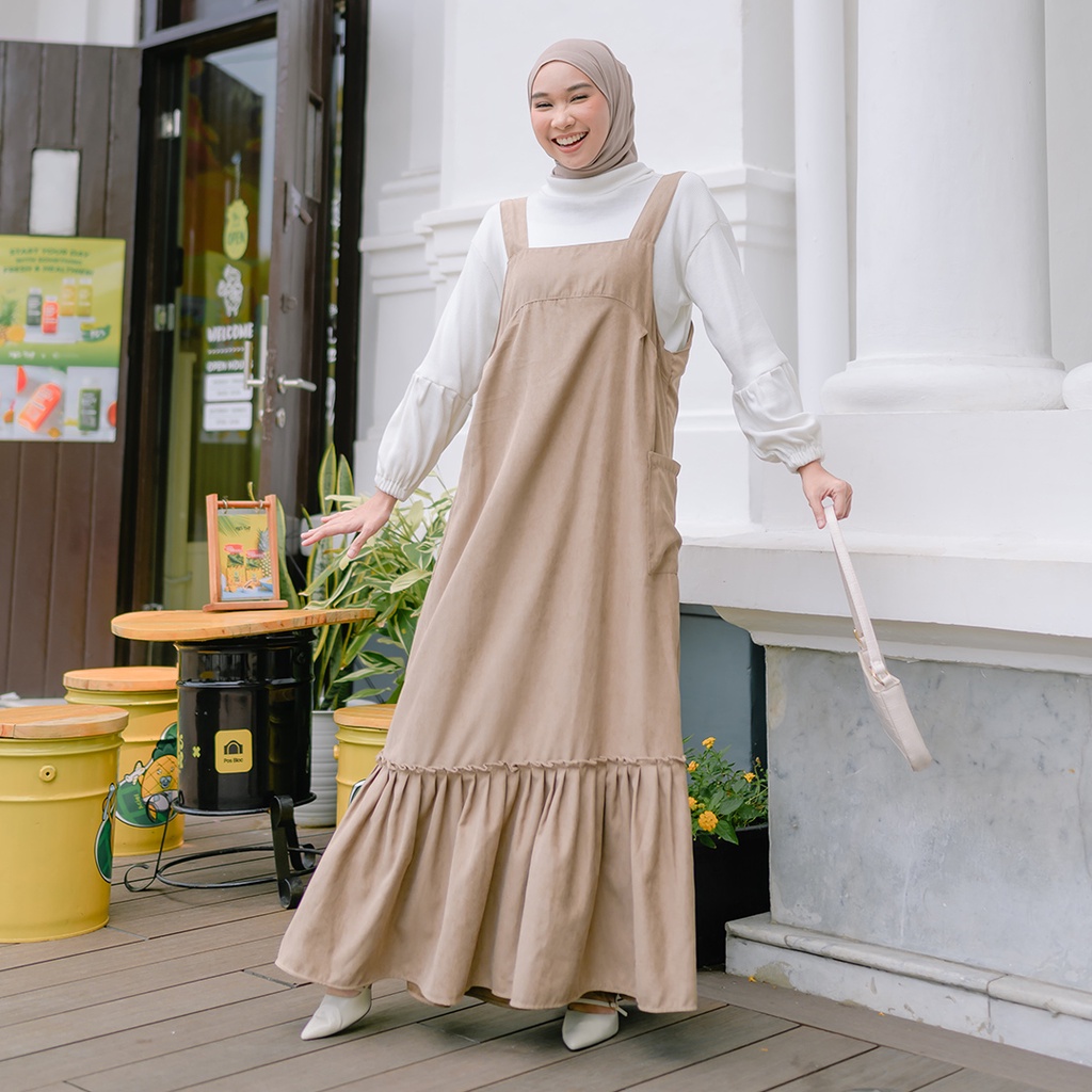 Jual Lozy Hijab - Alana Overall ( Dress Overall Wanita ) | Shopee Indonesia