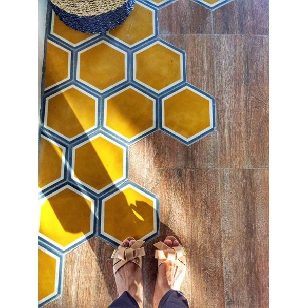 Jual Ubin / Tegel Hexagonal Motif | Shopee Indonesia