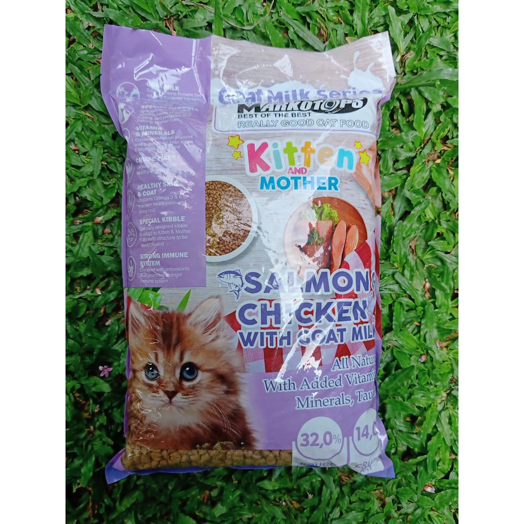 Jual Makanan kucing markotop kitten n mother salmon chicken 1kg ...