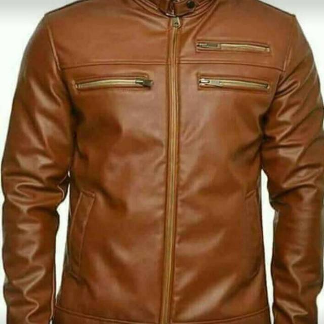 Jual Jaket simple/jaket pria ramones/jaket semi kulit | Shopee Indonesia