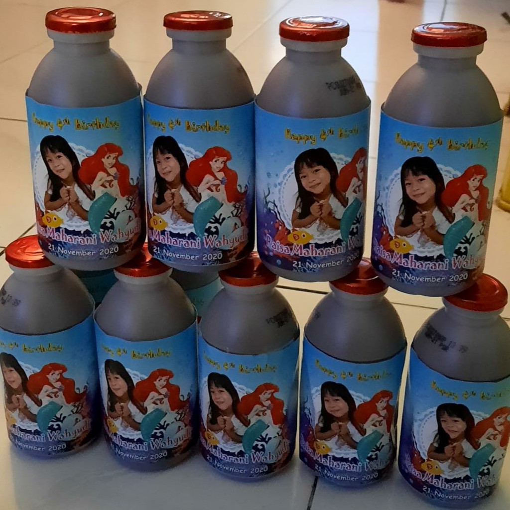Jual LABEL SUSU BOTOL INDOMILK 190ml| LABEL KEMASAN SOUVENIR | LABEL ...