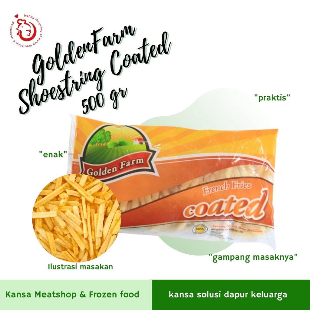 Jual golden farm kentang shoestring coated 500 gr Indonesia|Shopee ...