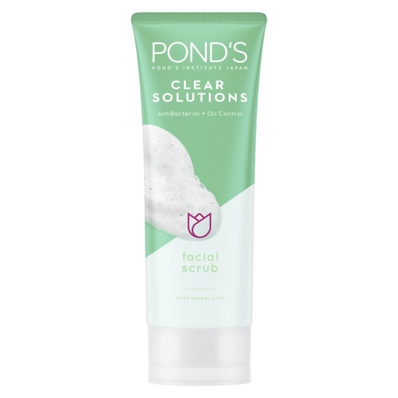 Jual PONDS FACIAL SCRUB CLEAR SOLUTIONS SABUN MUKA WAJAH 100g | Shopee ...