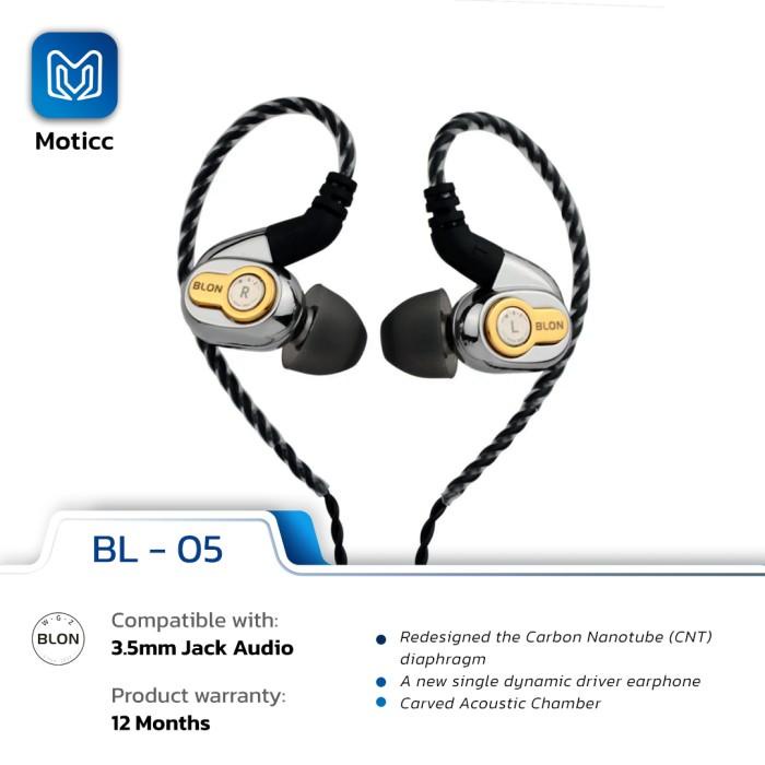 Jual Blon Bl-05 Bl05 With Mic Carbon Nanotube (Cnt) Diaphragm Hifi Earphone | Shopee Indonesia