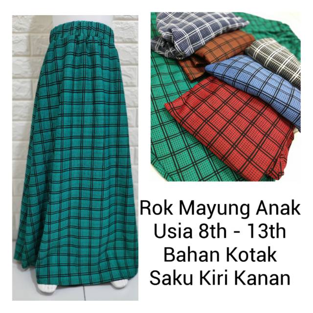 Jual MOMOGI- ROK MAYUNG ANAK KOTAK ( Usia 8th-13th ) | Shopee Indonesia