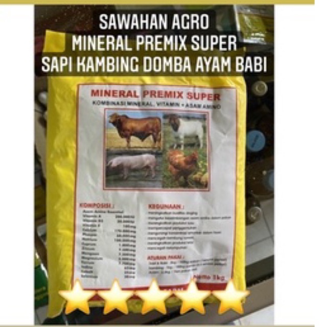 Jual mineral premix sapi ayam kambing domba babi 1kg | Shopee Indonesia