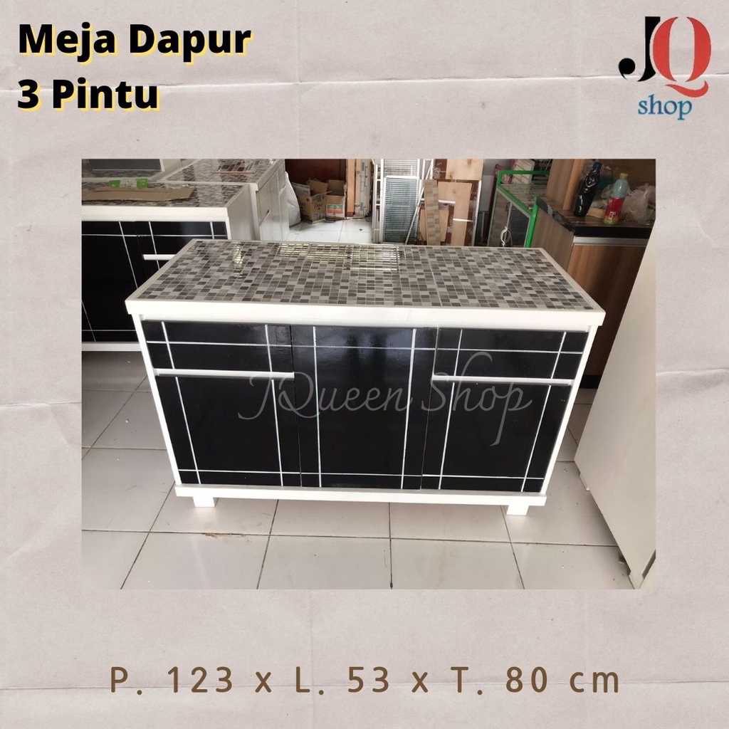 Jual Kitchen Set - Meja Dapur Kayu Bloktik Finishing Cat Duco 3 Pintu ...