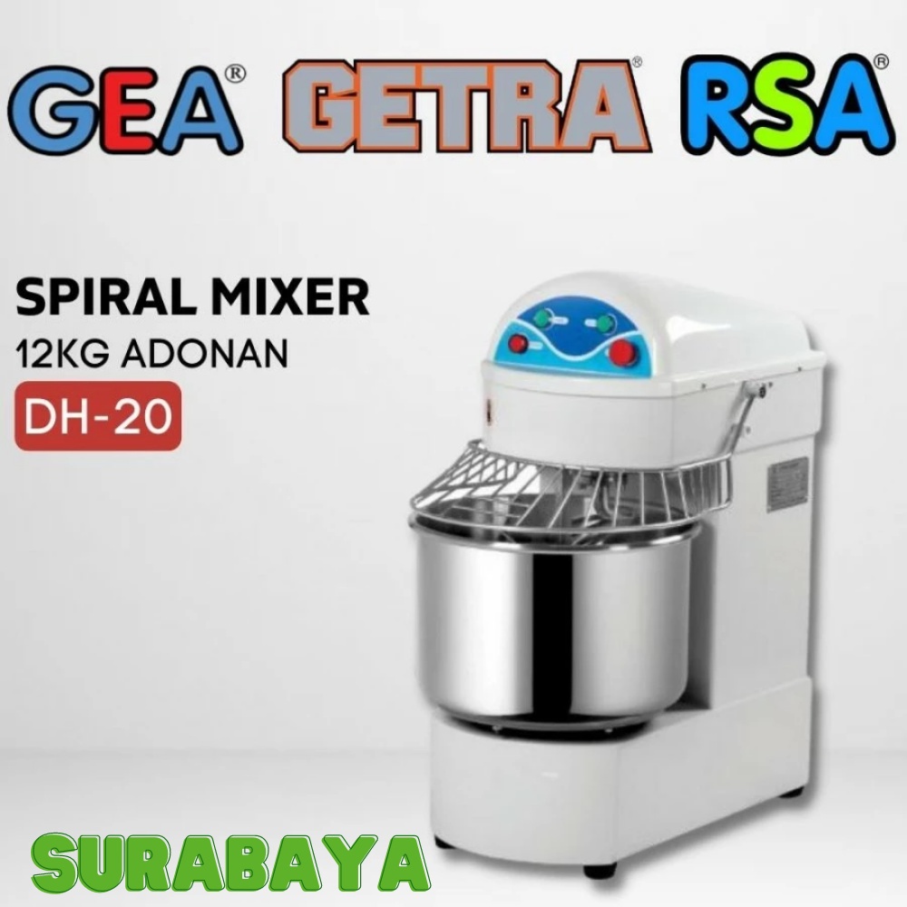 Jual DH-20 MIXER SPIRAL GETRA DH 20 MIXER ROTI DONAT ADONAN 12KG SPIRAL ...
