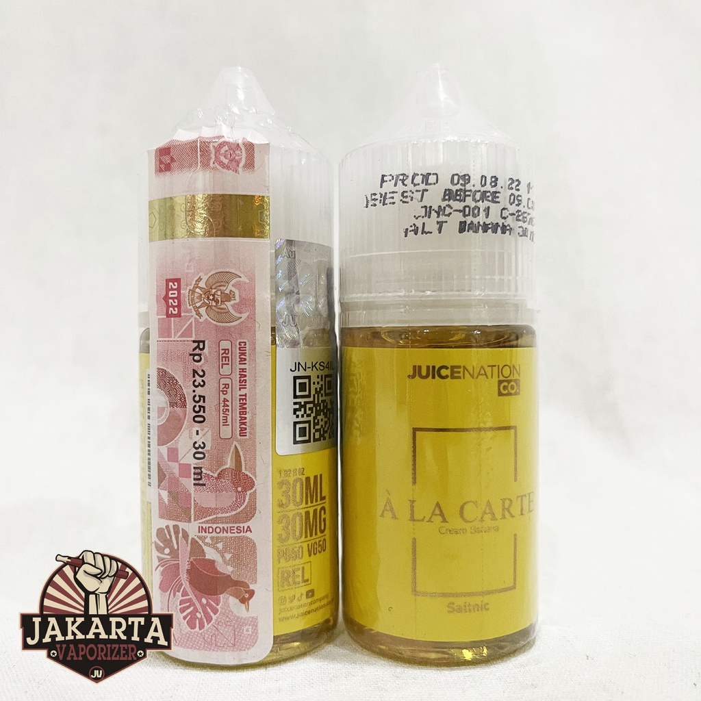 Jual [SALT YELLOW] ALA CARTE CREAM BANANA 30ML 30MG BY JUICENATION ...