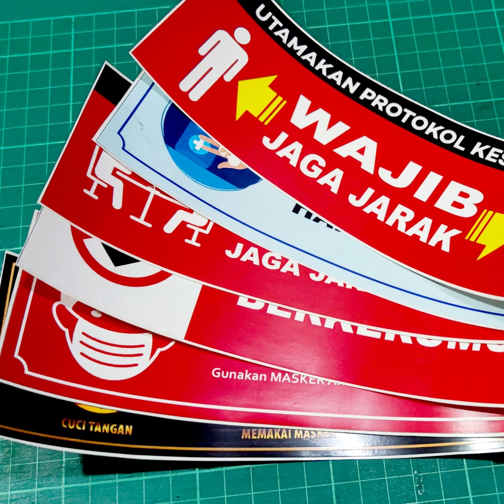 Jual Stiker Prokes Covid 19 (7022) | Shopee Indonesia