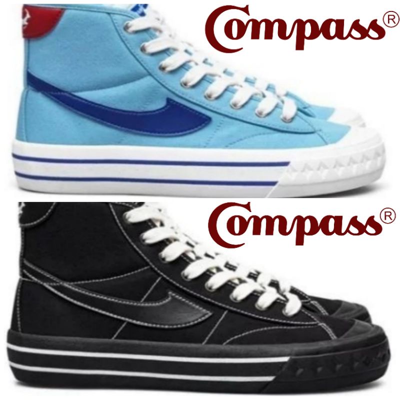 Jual Sepatu Compass Retrograde High Baby Blue / Double Black Indonesia ...