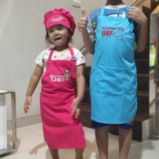 Jual Celemek Apron Anak plus Topi Celemek Anak Lukis Celemek Kitchen ...