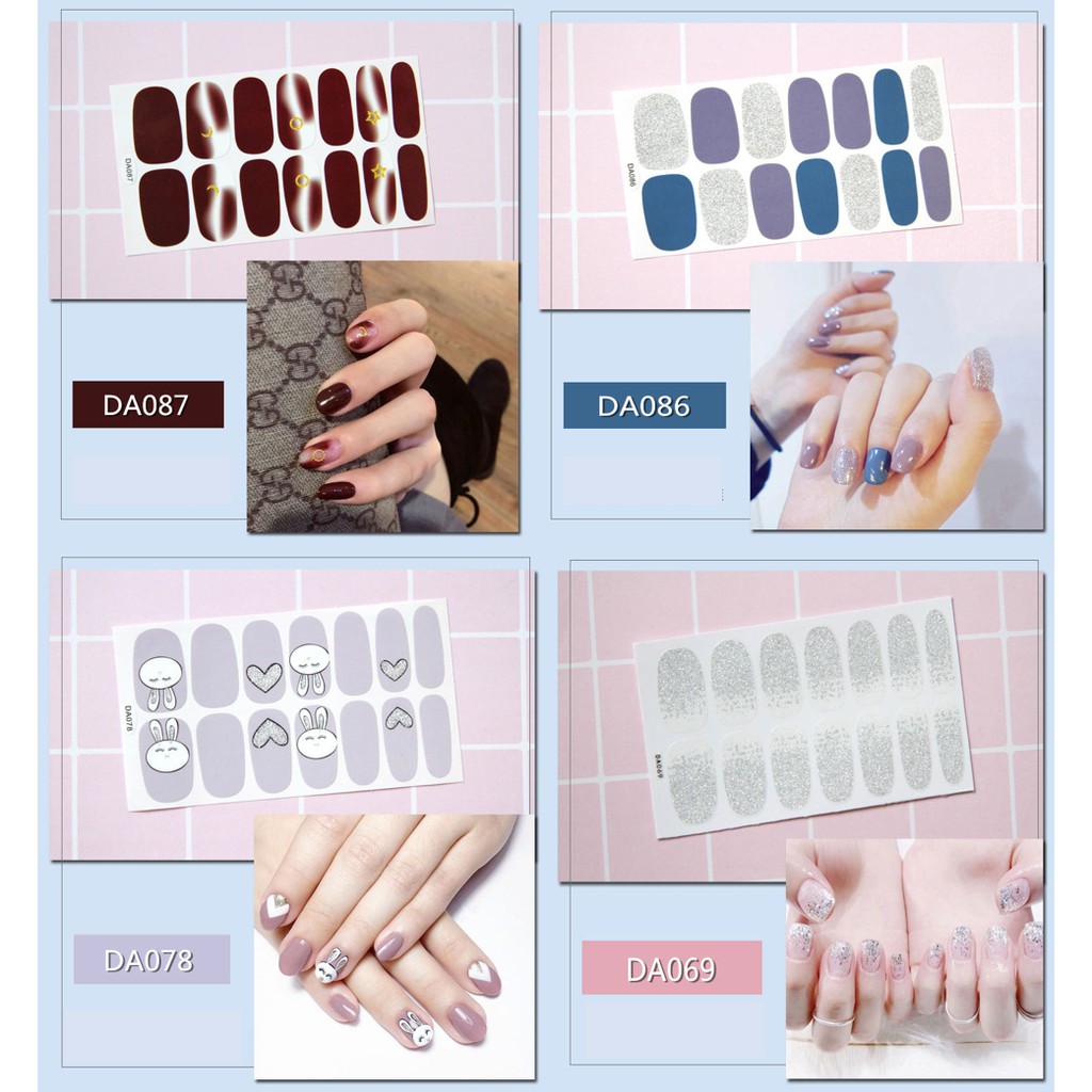 14Pcs/Stiker Kuku Murah / Nail Art Sticker / Nail Art Stiker / Nail Art ...