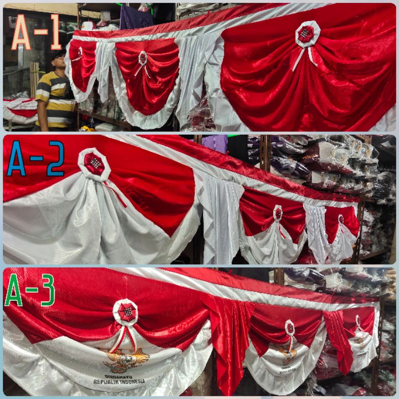 Jual Bendera Umbul Umbul Merah Putih 10 Gelombang Berkualitas Indonesia|Shopee Indonesia