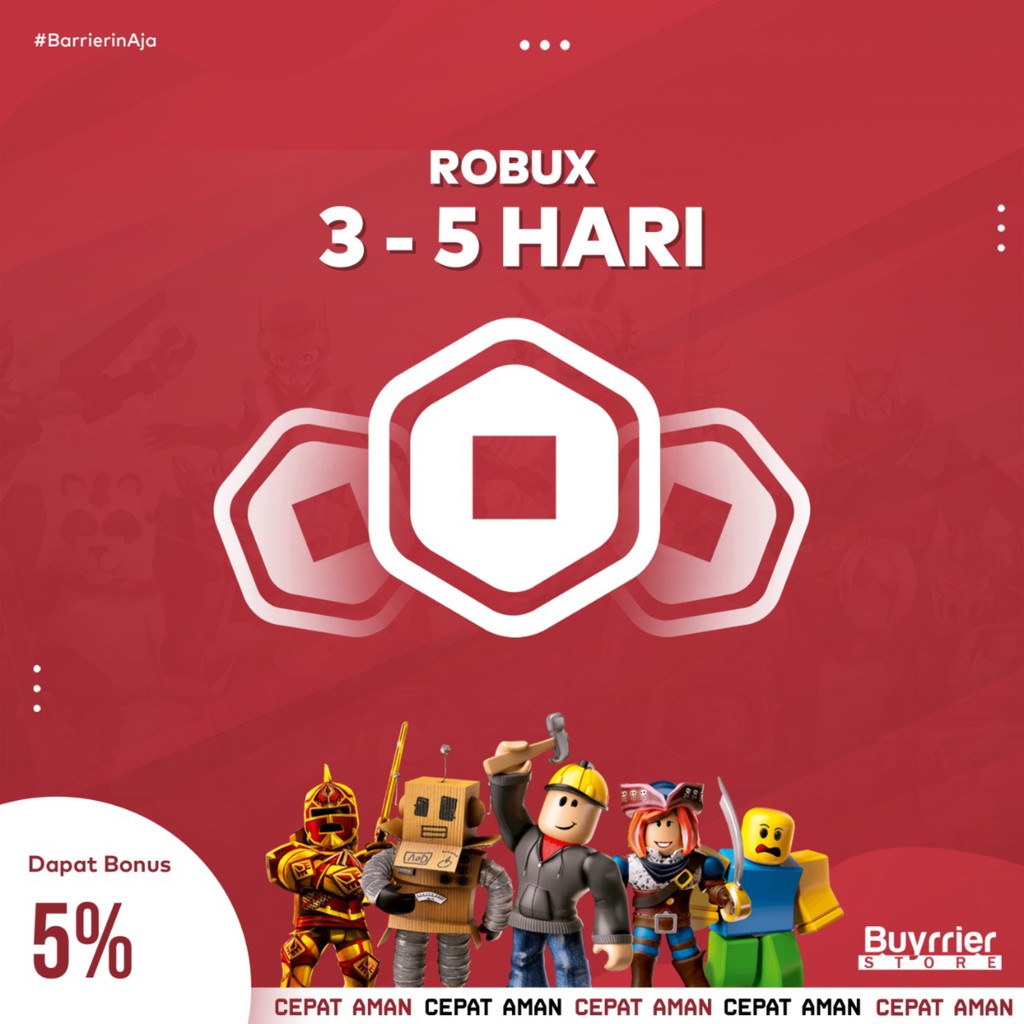 Jual ( 100-500 ) ROBUX ROBLOX CEPAT + BONUS | TERMURAH Indonesia|Shopee ...