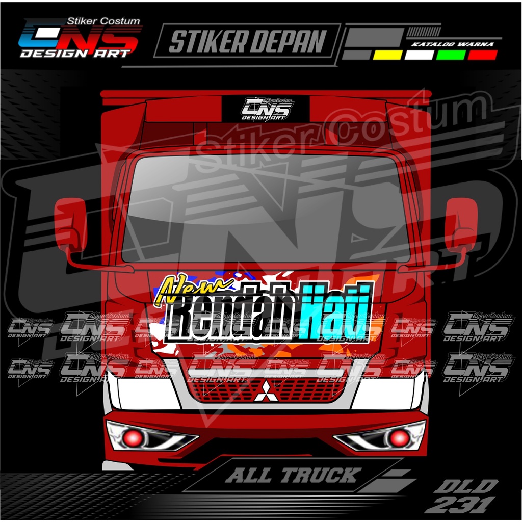 Jual Stiker Kabin Depan TRUK CANTER NEW RENDAH HATI Custom Bisa Request ...