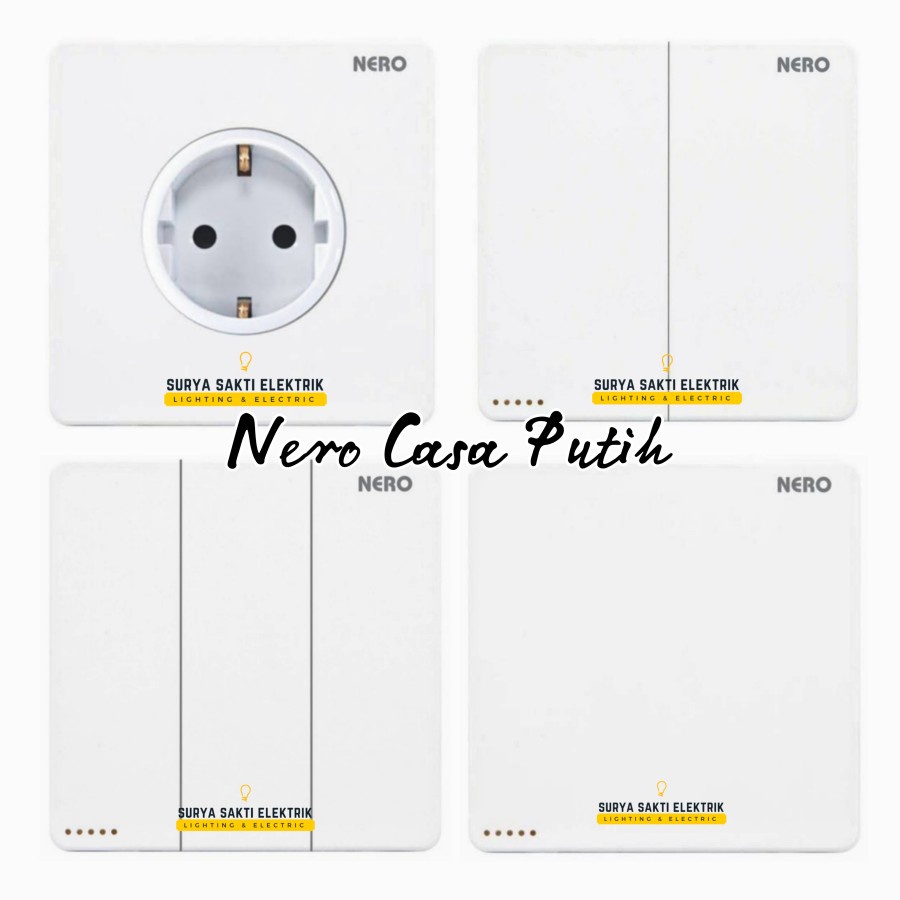 Jual STOP KONTAK SAKLAR NERO CASA PUTIH TUNGGAL GANDA TRIPLE MINIMALIS | Shopee Indonesia