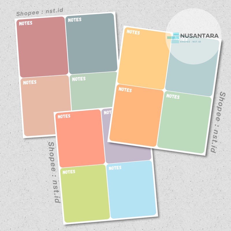 Jual stiker notes polos bujo jurnal Indonesia|Shopee Indonesia