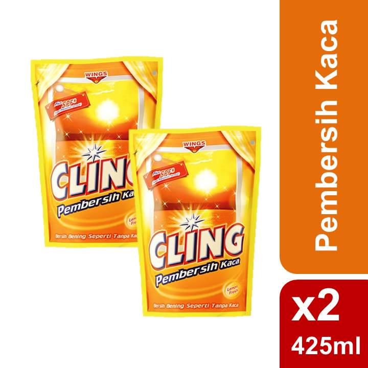 Jual Cling Pembersih Kaca Kuning Pouch 2 x 425 mL | Shopee Indonesia