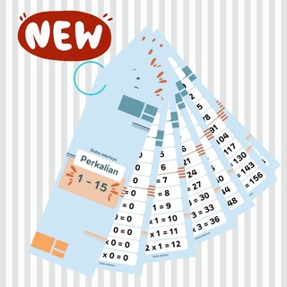 Jual FLASHCARD PERKALIAN / MAINAN EDUKASI / TABEL PERKALIAN / TABEL ...